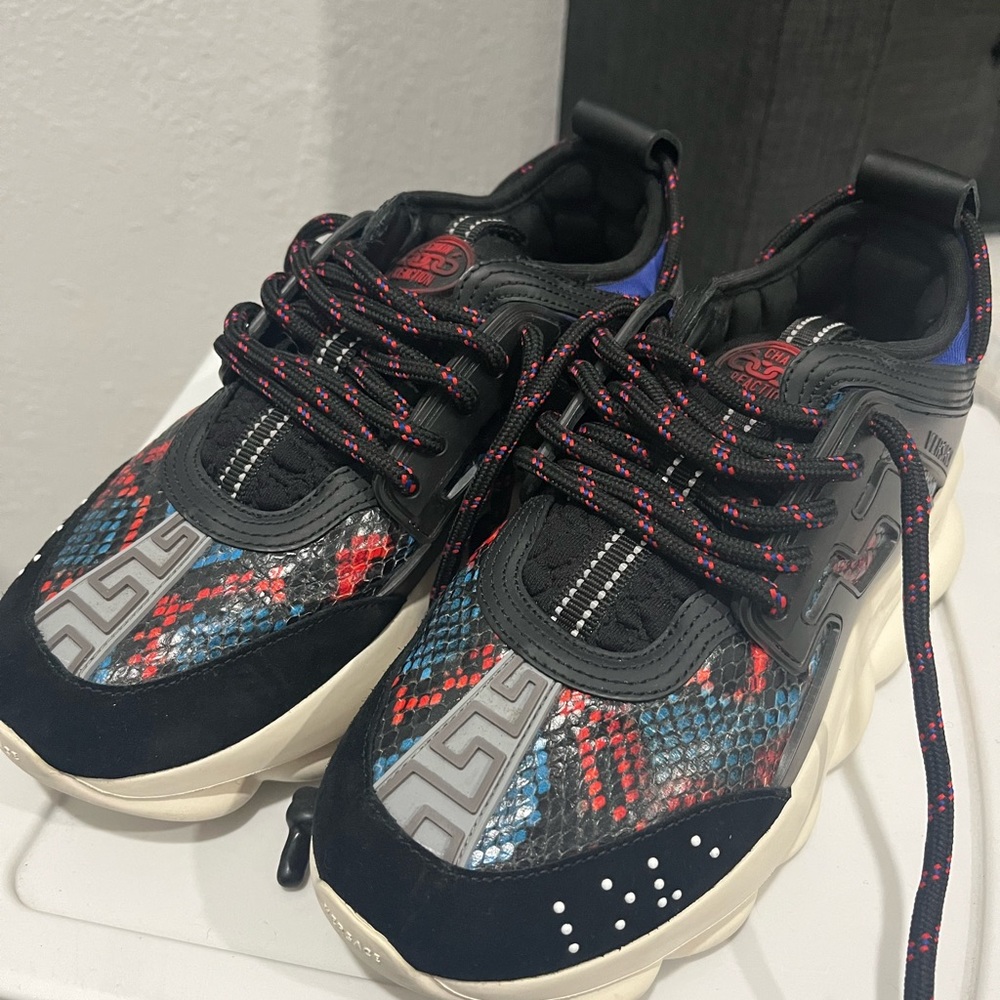 Versace Sneakers- Chain Reaction Snake Skin - Gem